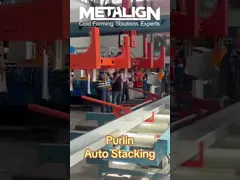 Magnetic Arm Purlin Stacking Line With Smart Flipping Function