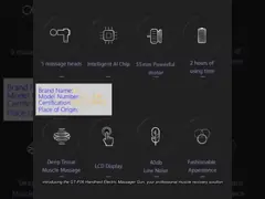 9.8 х 7.9 х 2.4 дюйма черный вибрирующий массажный пистолет профессиональное решение для восстановления мышц