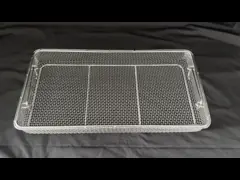 Plain Weave Low Carbon Metal Wire Basket Polished Medical Sterilizing