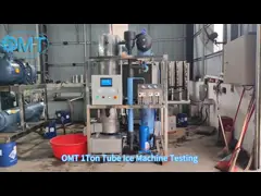 China Touch Screen 1 Ton Tube Ice Machine PLC Controller Tube Ice Maker Automated for sale