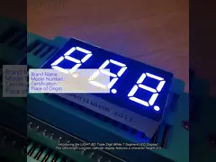 Triple Digit White7 Segment LED Display Common Cathode for Temperature Indicator