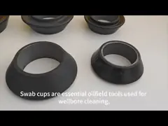 China Heavy 7 Inch Rubber oilfield swab cups With Iron Core For Oil Drilling Industry for sale