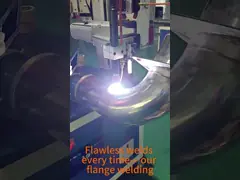 China PLC Controlled Hydraulic Flange Welding Machine 5kW FWM-200 for DN50-DN200 Pipes for sale