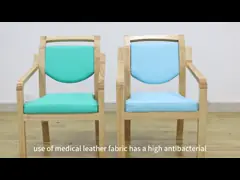 Cina Semplice seduta da pranzo in legno massello moderno per la casa con borsa morbida cuscinata in vendita