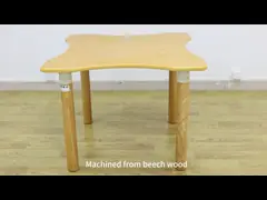 China 4 People Solid Wood Dining Table Simple Style Home Furniture for Custom Nursing Home Care Center in Rotary Fixed Design for sale