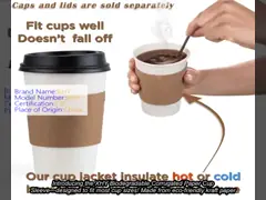 Biodegradable Corrugated  Paper Cup Sleeve Compatibility Fits Most Cup Sizes