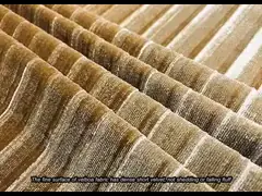 China 290GSM 93% Polyester Pleat Gold Velvet Upholstery Fabric 150cm Width for Ladies Skirts for sale