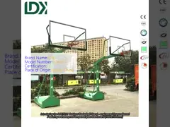 China Outdoor School Court Basketball Stand Basketball Hoop Tempered Glass Backboard On Sale for sale