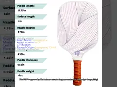 OEM ODM Raw Pickleball Paddle With Breathable Silicone Handle