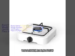 1 Burner Gas Stove for LPG/NG Cooking in Black Finish and Sleek Design