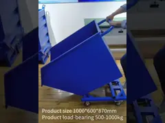 Operatie van de zelfopvallende container