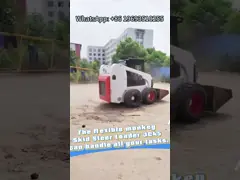 China 0.4m3 Skid Steer Loader JC45GH Pilot Control 36.7kw with Optional Solid Tire for sale