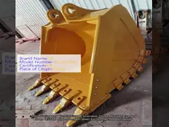 China Q355B Steel Excavator Stone Bucket Clean Up Bucket Customized for sale