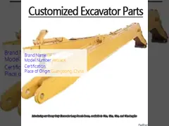 Heavy Duty Excavator Long Reach Boom 10m 12m 15m 18m for SY60 PC70 SY75 SK75 ZX70