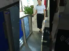 China Brushed Finishing Swing Barrier Gate with Relative Humidity≤95% and Identification Speed 20 Ms for Secure Access Control for sale