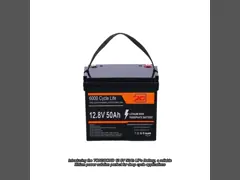 China 12.8V 50Ah Batería LiPo Confiable 12V Potencia de litio para aplicaciones de ciclo profundo en venta