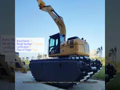 Customized Floating Amphibious Pontoon For Excavator Cat 320 SY215 PC200 Chassis