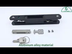 China Aluminum Alloy Sliding Window Door Lock With Key Set Matt Black Color for sale