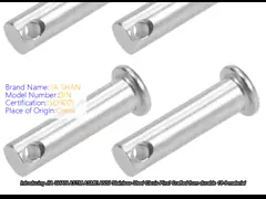 중국 ASTM ASME ANSI 스테인리스 스틸 클리비스 핀 18-8 B8M B8 B7 헤드 핀과 함께 스플릿 핀 홀 판매용