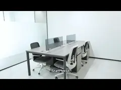 Σύγχρονο γραφείο 4 ατόμων με μεταλλικό πόδι