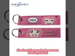 Anime Woven Keyring • Heat-transfer Graphics + Collector's Edition