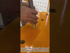 Demonstración de la instalación del grifo