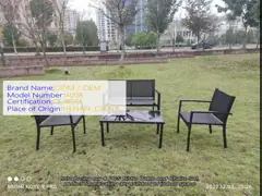 4 PCS Bistro Table And Chairs Rattan Outdoor Casual Chairs Side Table Balcony
