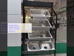 China Sink Metal Display Rack Double Slot Stainless Steel Store Shelving Units For Kitchen for sale