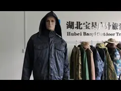 China Navy Blue All Weather Military Jacket with Advanced Composite Fabric Technology and 4 Pockets Design for sale