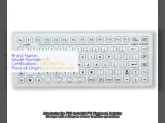 85 キー 工業用PCキーボード 軽量 片段マット膜 上のキーボード