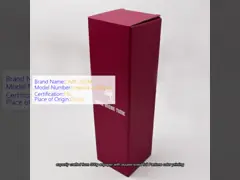collapsible crash lock bottom Single bottle Wine Packaging Box