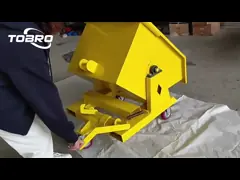 China Highly Efficient Steel Metal Self Tipping Bin Automatic Dumping Trash Can for sale