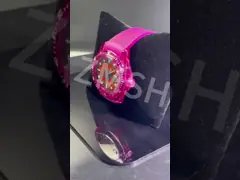 Customizable 40mm/42mm Round Sapphire Watch Case in Magenta