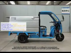 1-4 cubic meter water-cooled pure electric small garbage truck