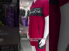 custom nylon polo shirt and shorts set