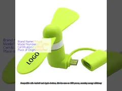 Peso leggero 3 in 1 Tipo C Mini Ventilatore a carica USB pieghevole