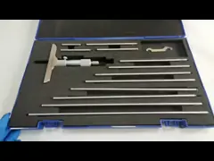 China Depth Measuring Tool 0-300mm Depth Micrometer With Interchangeable Measuring Rods For Wide Measuring Range for sale