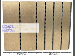 China 28/4mm Soundproofing Grooved Acoustic Panel Interior Decoration Ceiling Board for sale