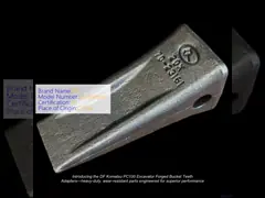Komatsu PC100 Excavator Forged Bucket Teeth Adapters Heavy Duty Wear Resistant Parts