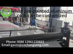 White pre-coated aluminum coil 0.1mm-2.0mm/100mm-2200mm