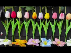 Cross-border bestseller PU tulip artificial flowers, Amazon wedding bouquet decoration, living room