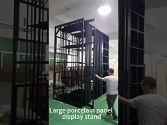 China Metal Porcelain Panel Tile Showroom Display Stands Rolling Out 3200 X 1500mm Slab for sale