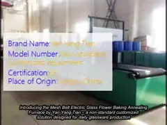 Mesh Belt Electric Glass Flower Baking Annealing Furnace