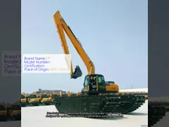 China Dredge Amphibious Excavator Undercarriage Pontoon Floating Corrosion Resistant for sale