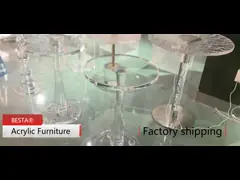 China Manufacturer direct sales, customizable home decoration ice carving round platinum crystal coffee table for sale