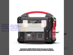 300W Small Solar Generator with Solar Panel, QC3.0 USB Output Portable Charger Power Bank for Outdoor Home Emergency