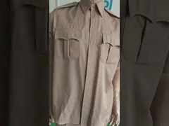 China Security Uniform Tactical Khaki Uniform Set With Short Sleeve Straight Leg 45 Wool 55 Polyester Blend For Men Security Personnel for sale