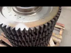 40 inches locomotive wheels assembled with gears and axles