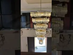 China AC 85-265V Voltage Modern Indoor Lighting Large Foyer Chandelier For Chinese Simple Metal Copper Hot Pot Restaurant for sale