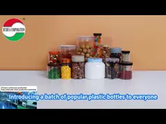 China Square Cans Clear Plastic Jars With Lids Screw Top Custom Labels Package Large Plastic Jar for sale